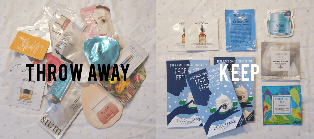 Letting go of clutter: Skincare Samples – adoredee